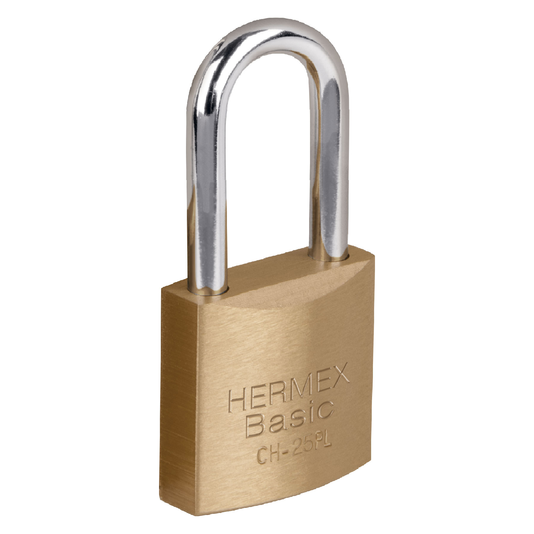 CANDADO DE HIERRO COLOR LATÓN 25 MM, LARGO, CAJA, BASIC | HPC en línea