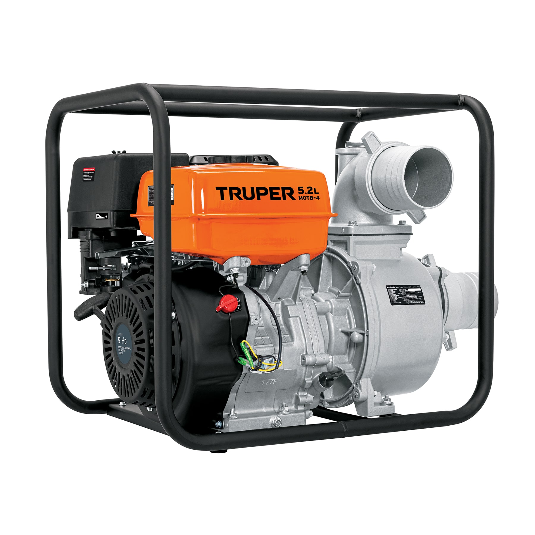 MOTOBOMBA AUTOCEBANTE 4' X 4' A GASOLINA 9 HP, TRUPER | HPC en línea